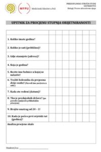 Prikupljanje podataka - Proces zdravstvene njege MFPU